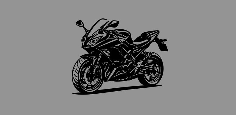 Kawasaki Ninja Motorcycle Vector Graphic Design | Sport Bike Clipart AI ...