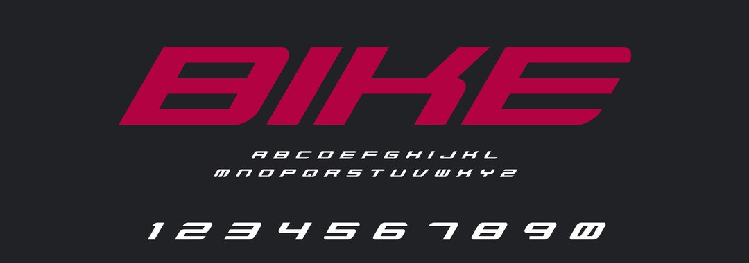 Bike Lettering Alphabet Vector Font Design. Racing Fonts EPS. Download ...