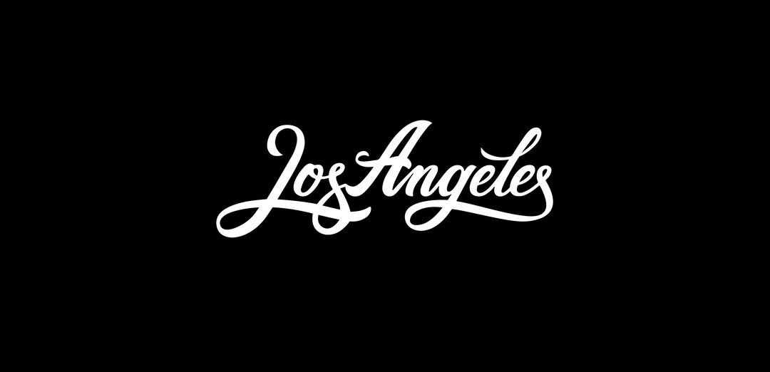 Los Angeles Lettering Vector Graphic: High-resolution Print, Sticker ...