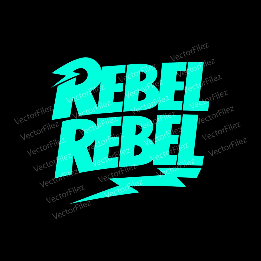 Rebel Lettering Vector David Bowie PNG SVG Font T Shirt Hoodie ...
