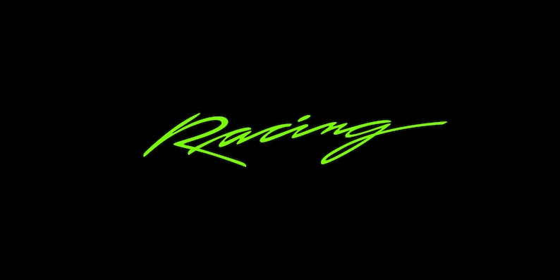 Racing Calligraphy Vector: Sportscar Decal Lettering (AI, EPS, PNG ...
