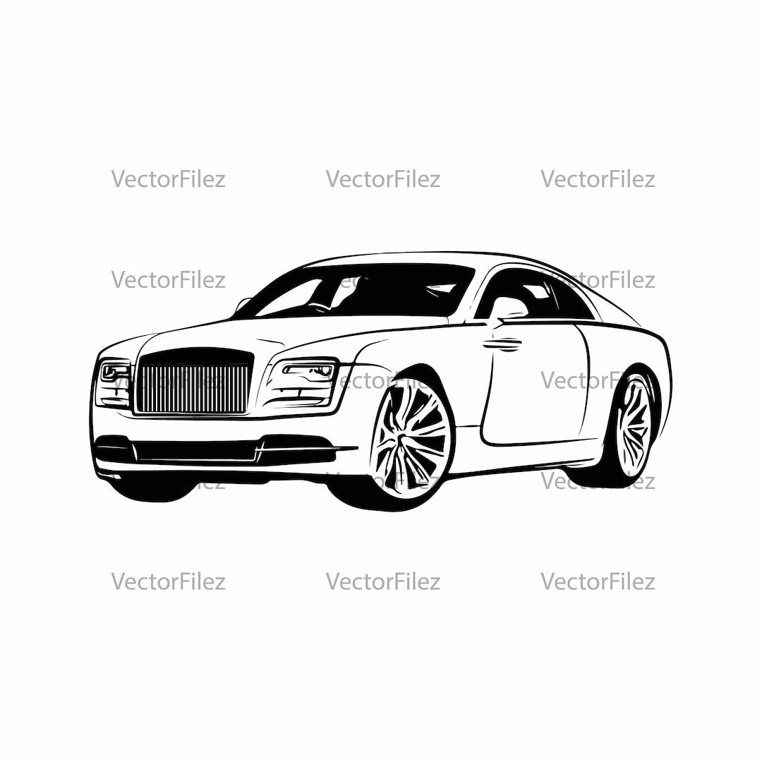 Rolls Royce Wraith Vector: Luxury Car SVG, PNG, EPS (digital Download ...