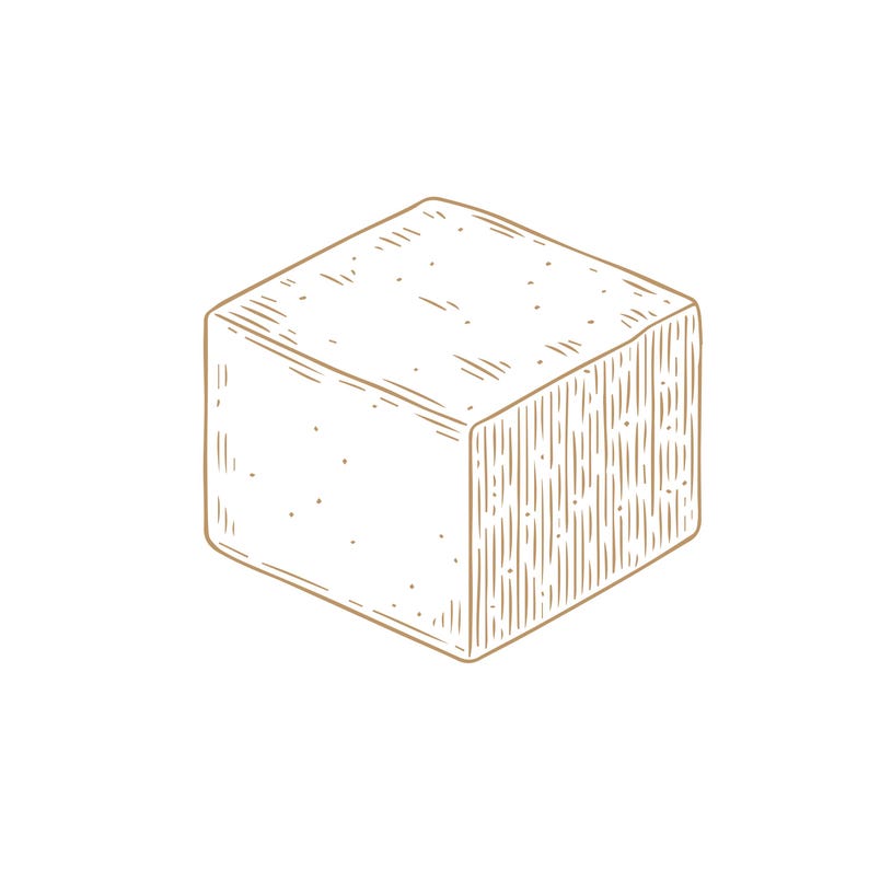 Tofu Vector Graphic | Vegan Asian Food Clipart | PNG, EPS, AI | Healthy ...