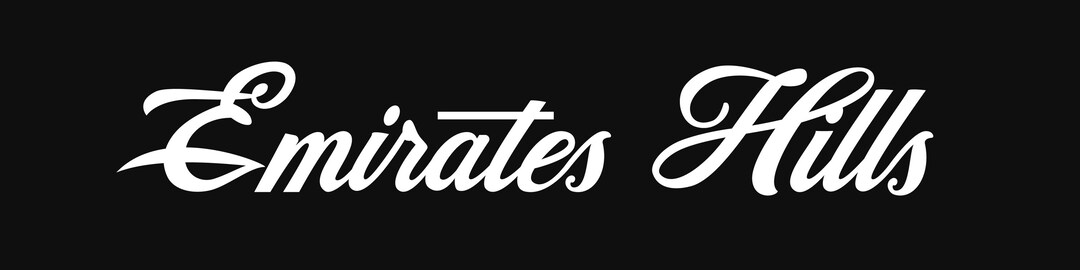 Emirates Hills Lettering Font Vector Custom Title High Resolution ...