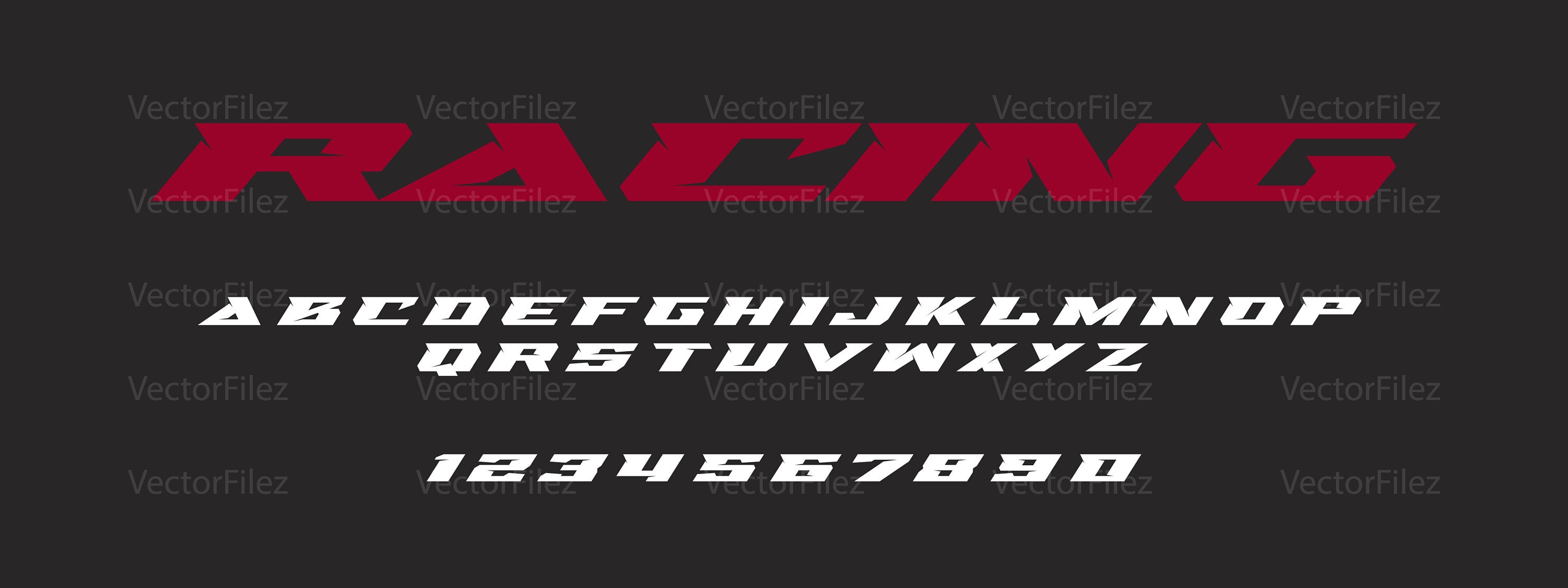 Racing Font Vector Aggressive Sportscar Fonts for Champions High ...