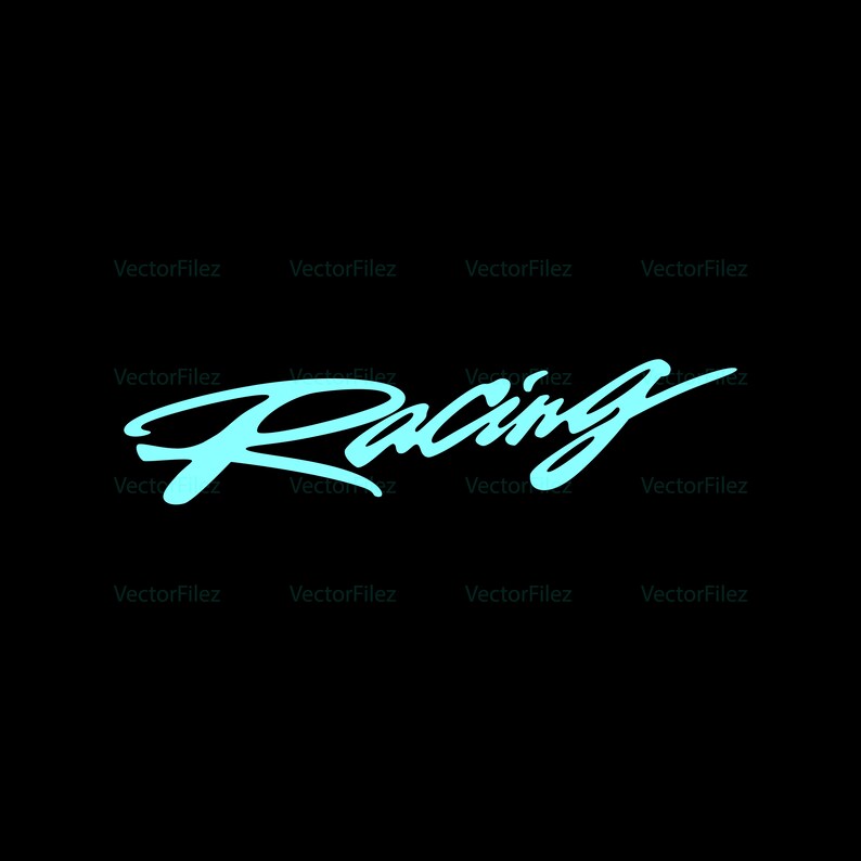 Racing Lettering Word Vector Sportscar Fonts for Champions High ...