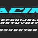 Racing Font Vector: Aggressive Sportscar Alphabet (digital Download) - Etsy