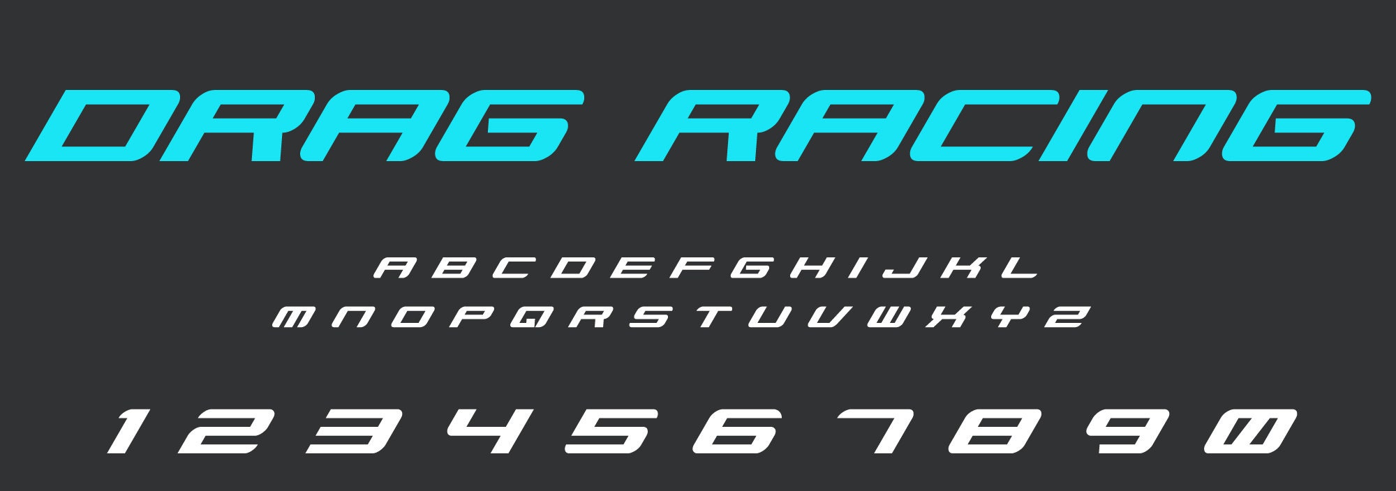 Drag Racing Vector Lettering Font Alphabet. Racing Fonts Download It ...