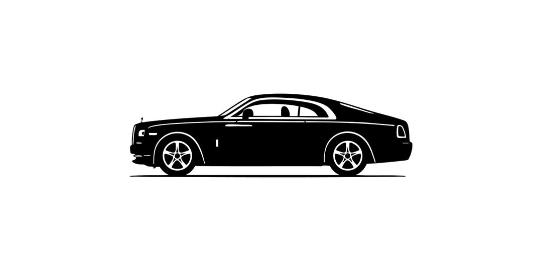 Rolls Royce Wraith Vector Graphic | Luxury Car Clipart | PNG, EPS, AI ...