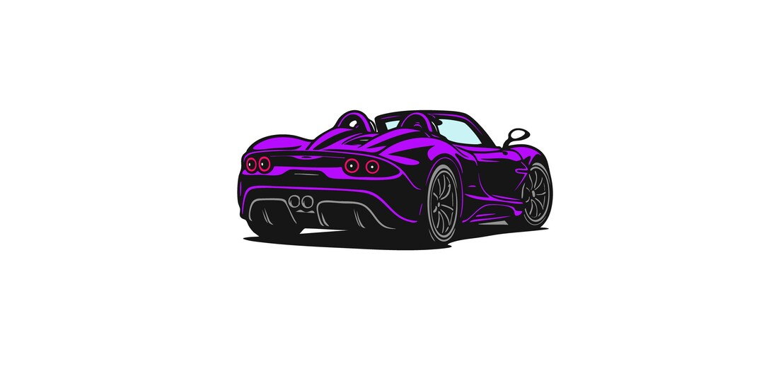 Pagani Utopia Roadster Vector Sticker Back Design | Supercar Clipart AI ...