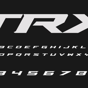 TRX Dodge Ram Font Vector Aggressive off Road Fonts for American ...