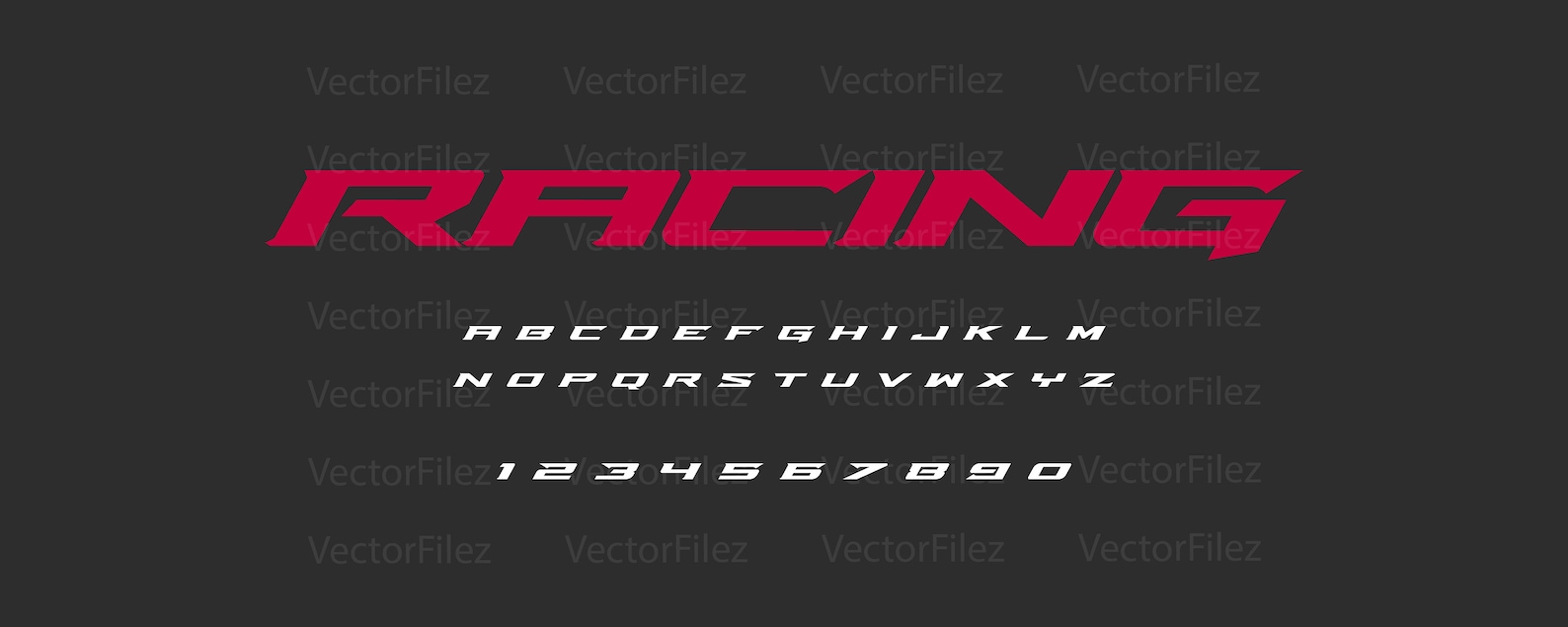 Racing Font Vector: Aggressive Sportscar Alphabet (digital Download) - Etsy