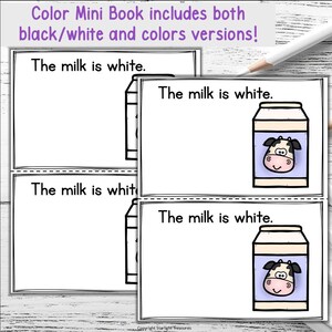 Colors of the Week: White Mini Book for Early Readers - Etsy