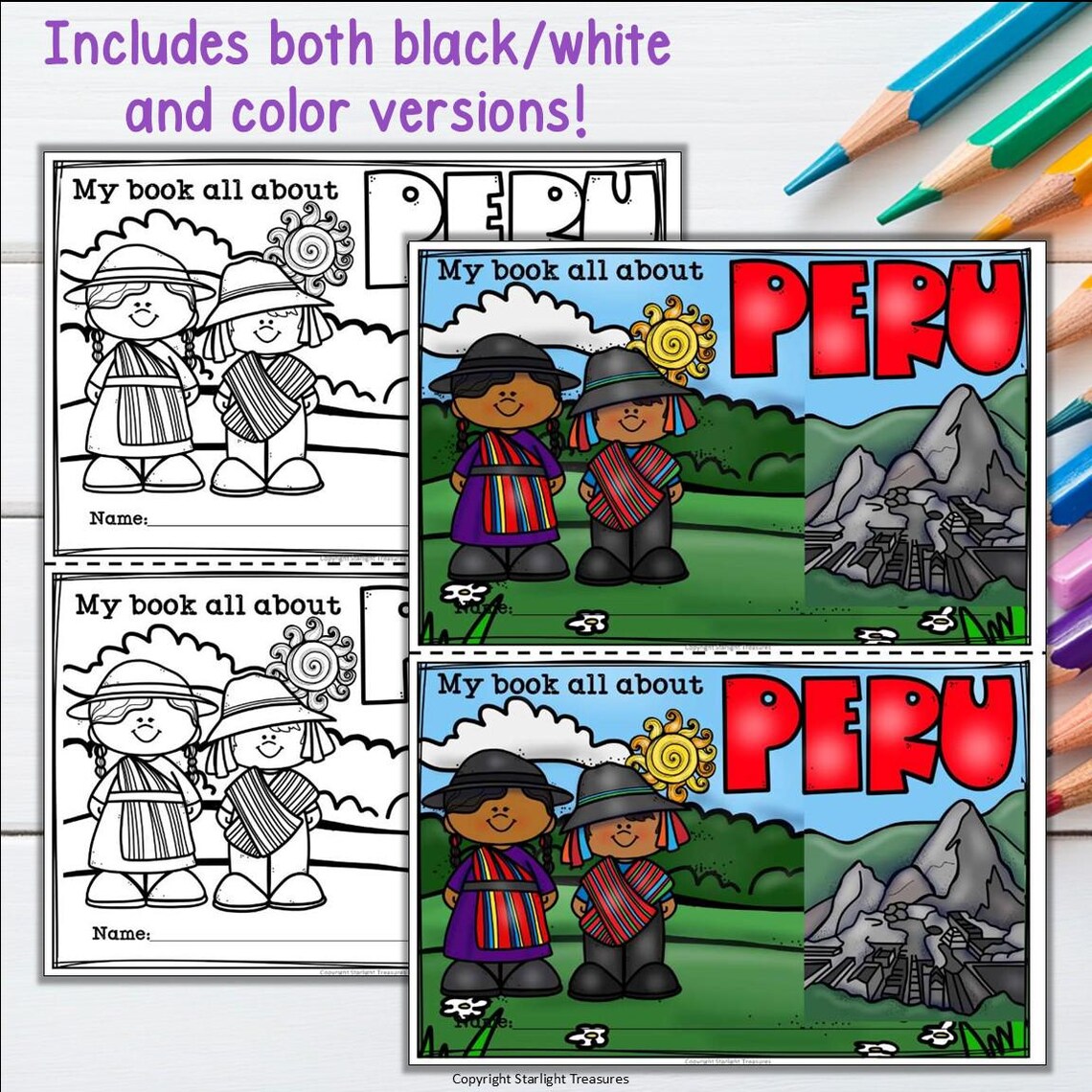 Peru Mini Book for Early Readers - A Country Study - Etsy