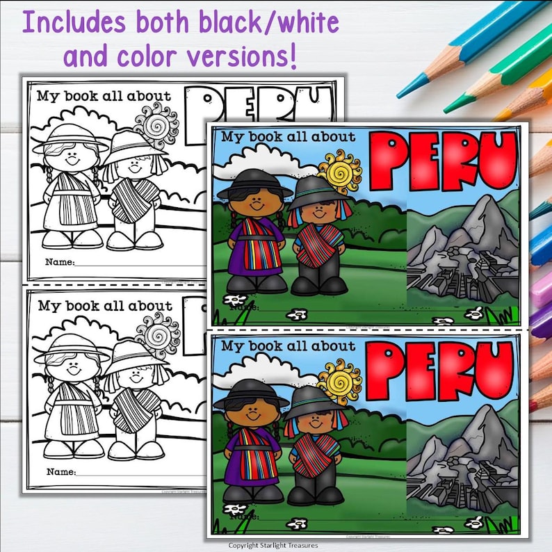 Peru Mini Book for Early Readers - A Country Study - Etsy