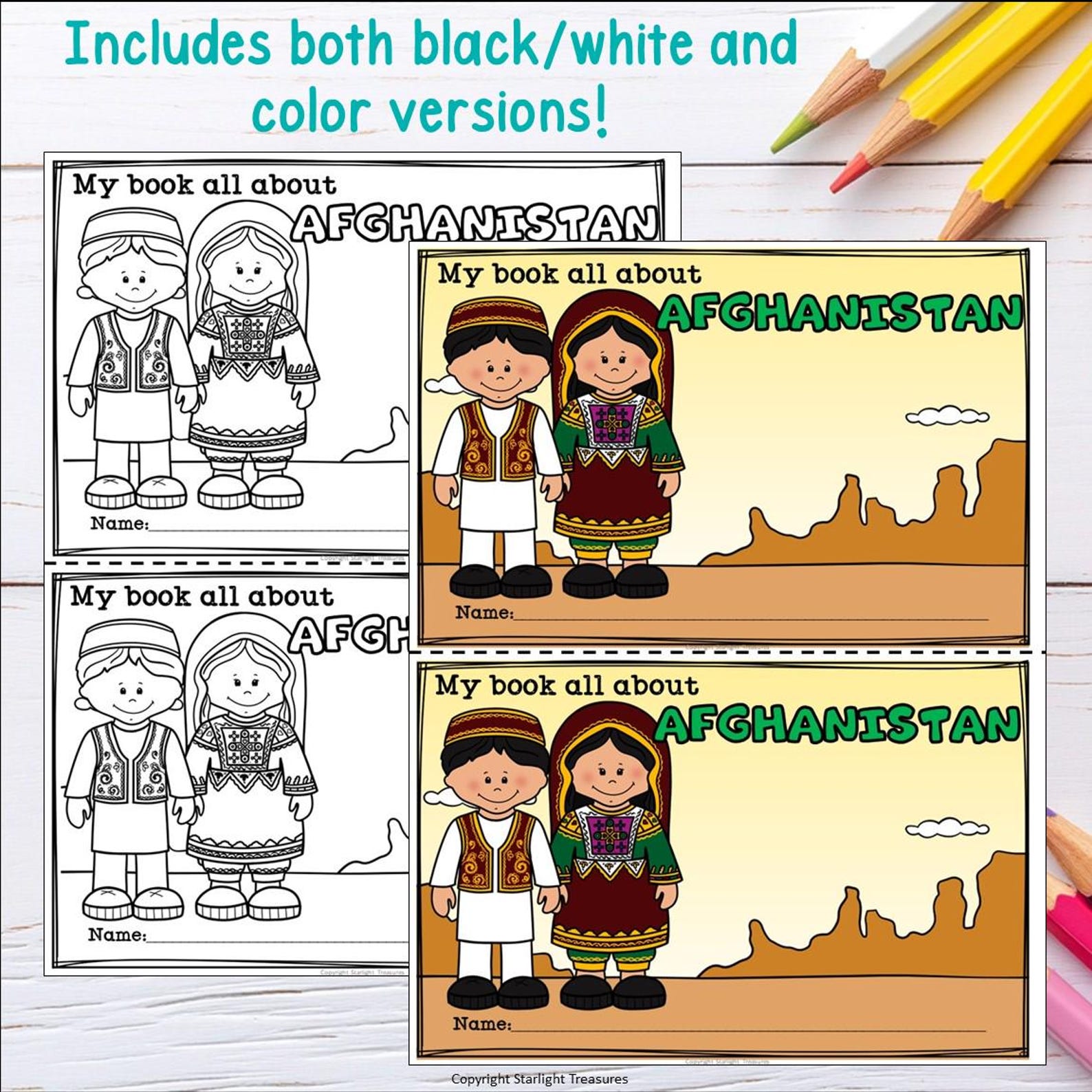 Afghanistan Mini Book for Early Readers - A Country Study - Etsy