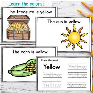 Colors of the Week: Yellow Mini Book for Early Readers - Etsy