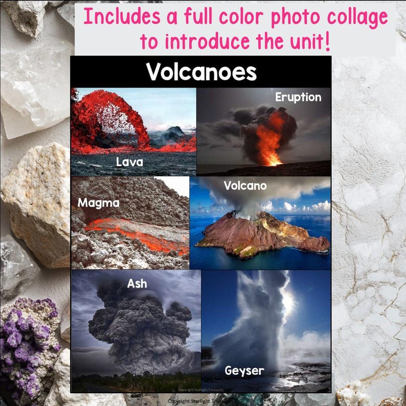 Volcanoes Mini Book for Early Readers - Etsy
