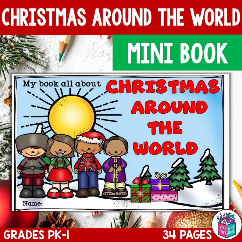 Christmas Around the World Mini Book: Early Reader Activities (digital ...
