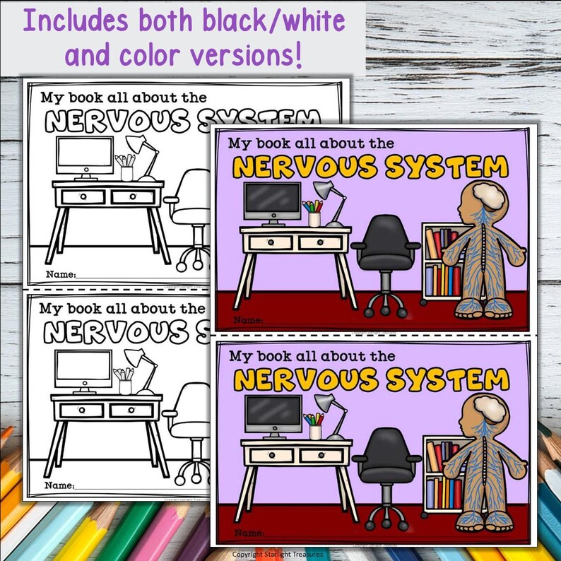 Human Body Systems: Nervous System Mini Book for Early Readers - Etsy