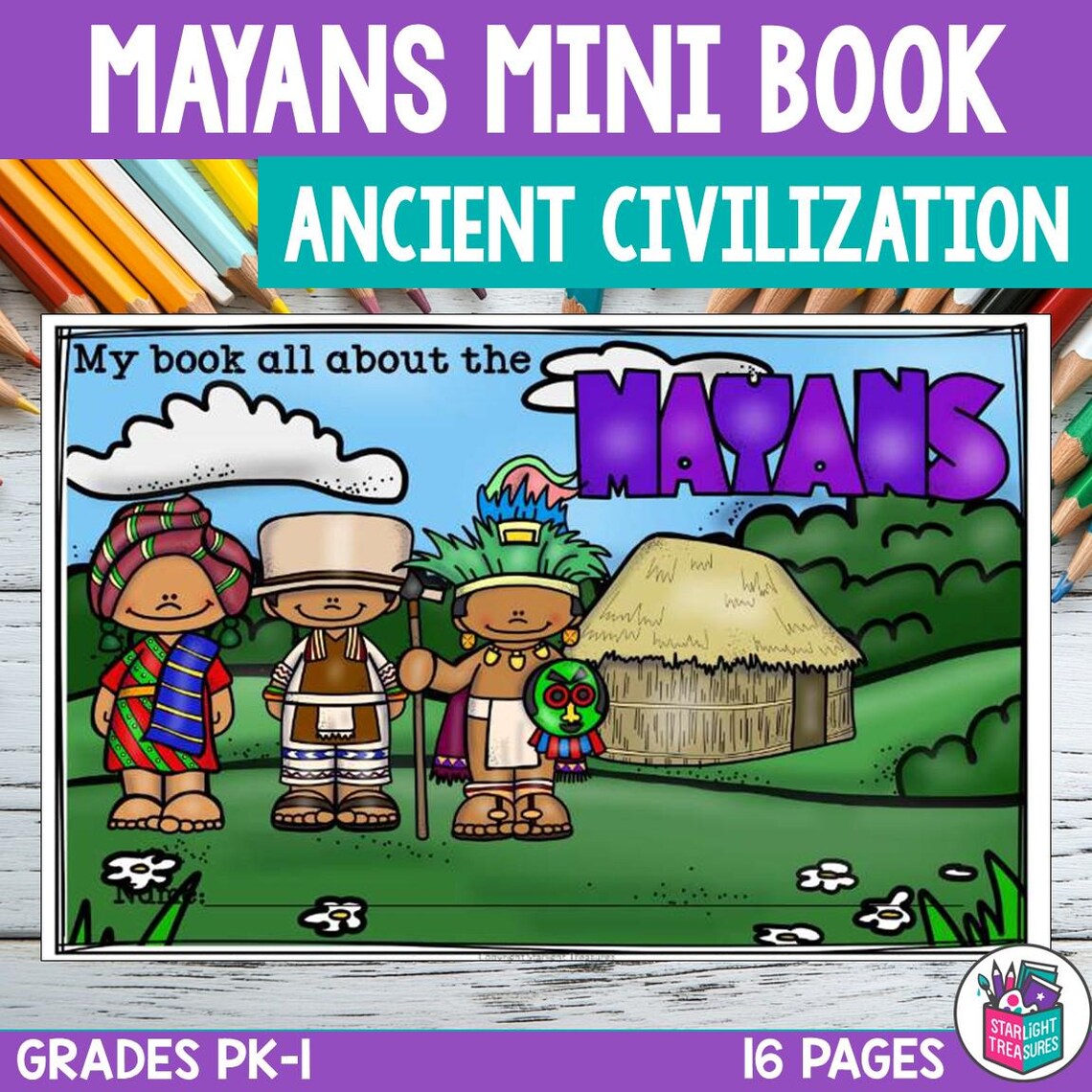 Mayan Mini Book for Early Readers - Ancient Civilizations Activities - Etsy
