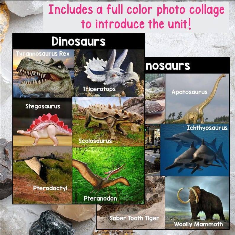Dinosaurs Mini Book: Early Readers, Pre-k - 1st Grade (digital Download ...