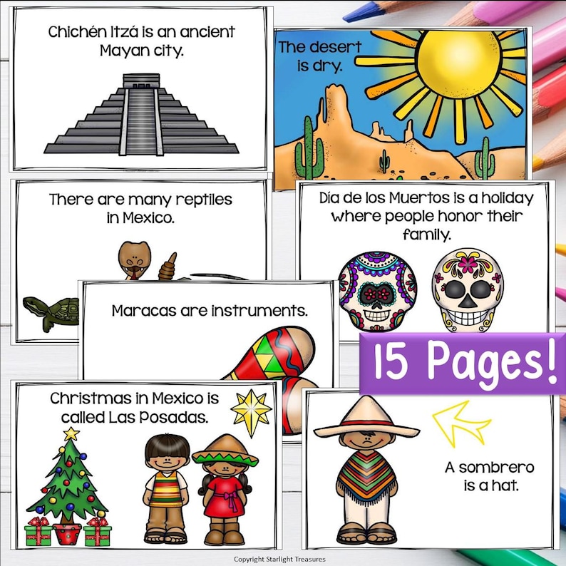 Mexico Mini Book for Early Readers - A Country Study - Etsy