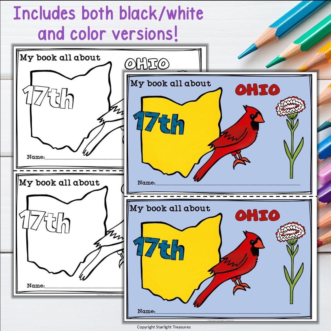Ohio Mini Book for Early Readers - A State Study - Etsy