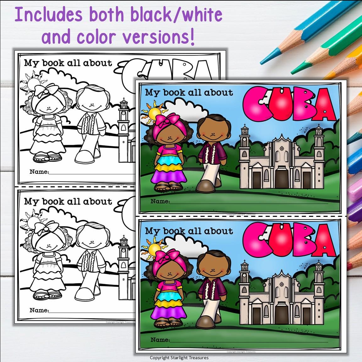 Cuba Mini Book for Early Readers - A Country Study (digital Download ...