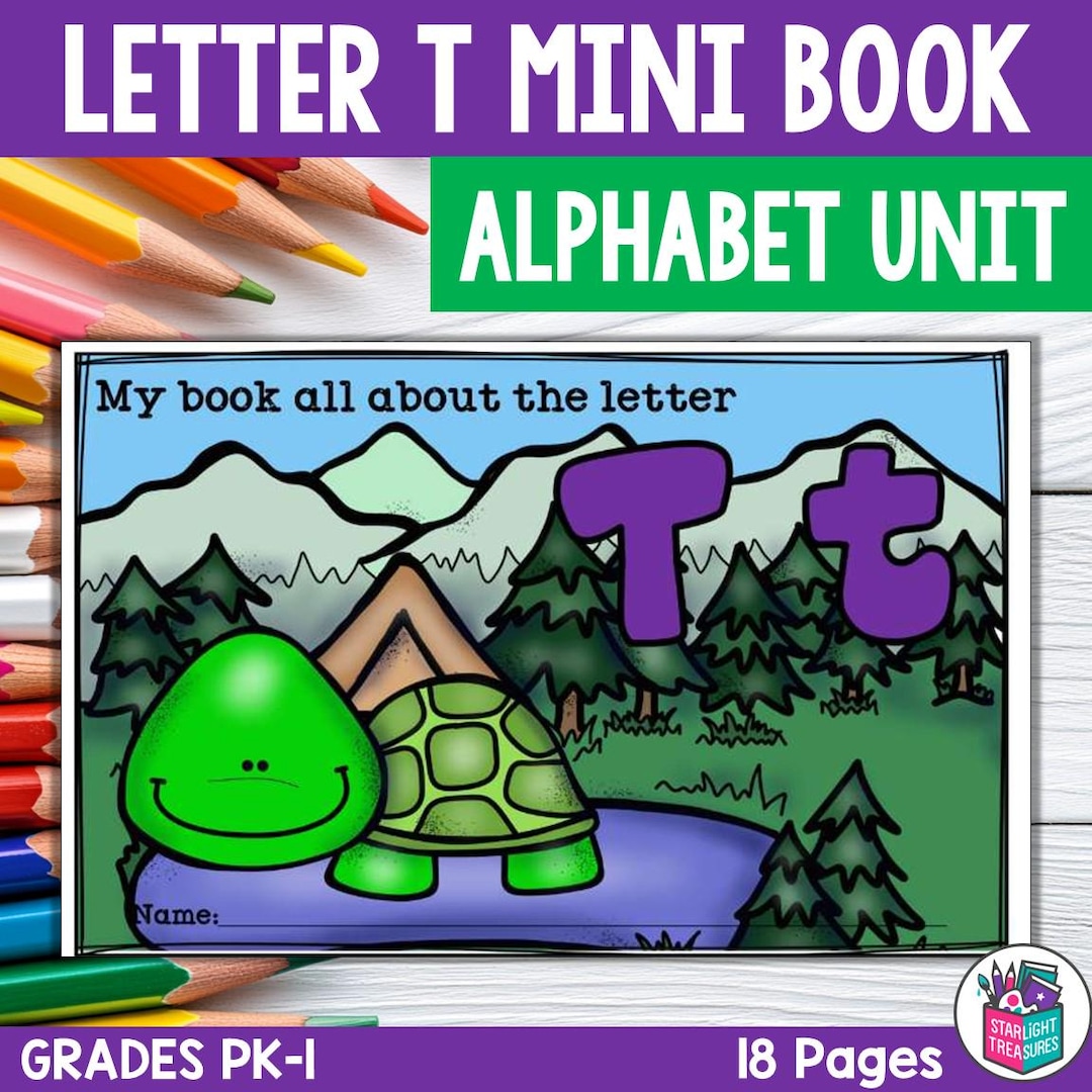 Letter T Mini Book: Alphabet Learning Activity (digital Download - Etsy