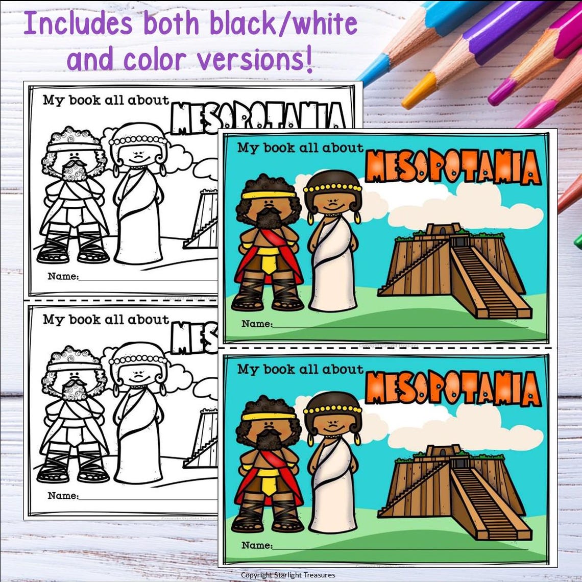 Mesopotamia Mini Book for Early Readers - Ancient Mesopotamia Activity ...