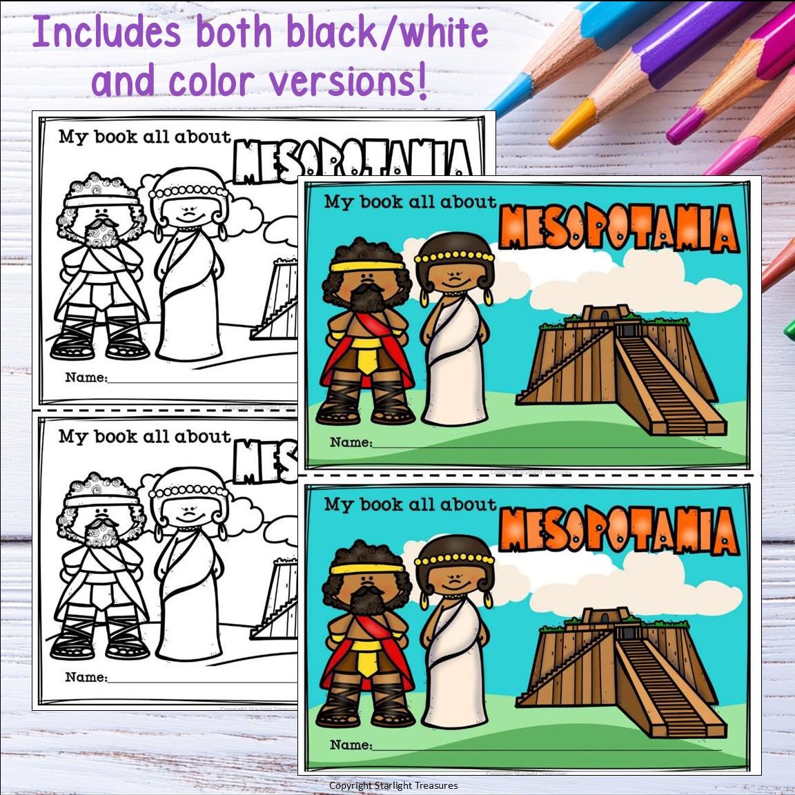 Mesopotamia Mini Book for Early Readers - Ancient Mesopotamia Activity ...