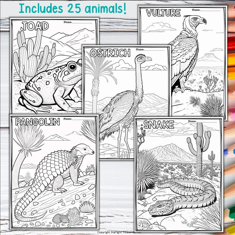 Desert Animals Research Posters, Coloring Pages - Animal Research ...