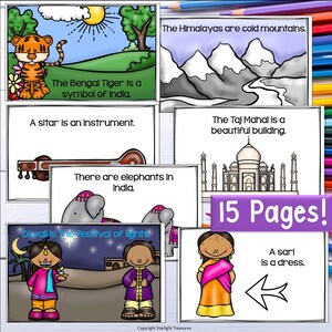 India Mini Book for Early Readers - A Country Study - Etsy