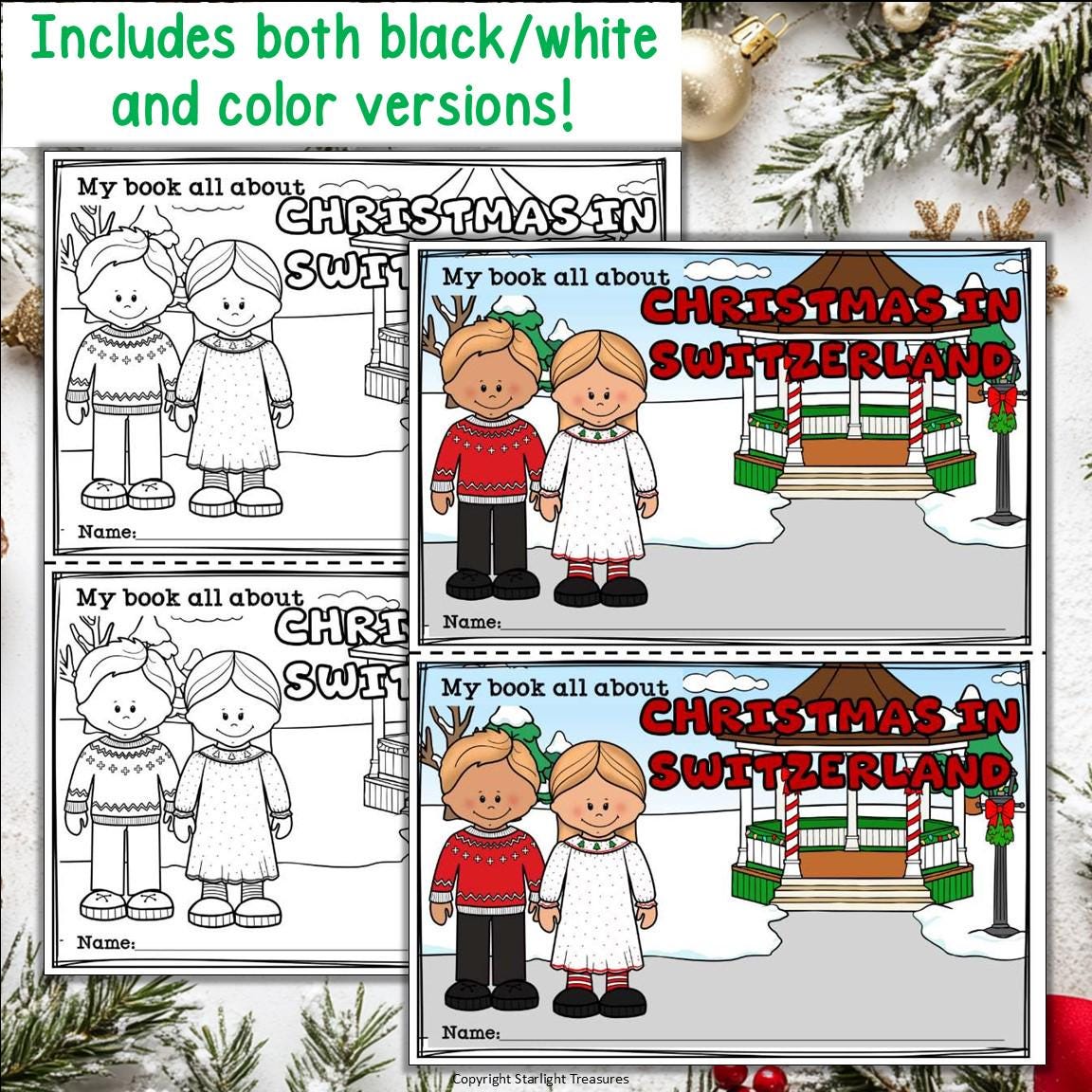 Christmas in Switzerland Mini Book for Early Readers - Christmas ...