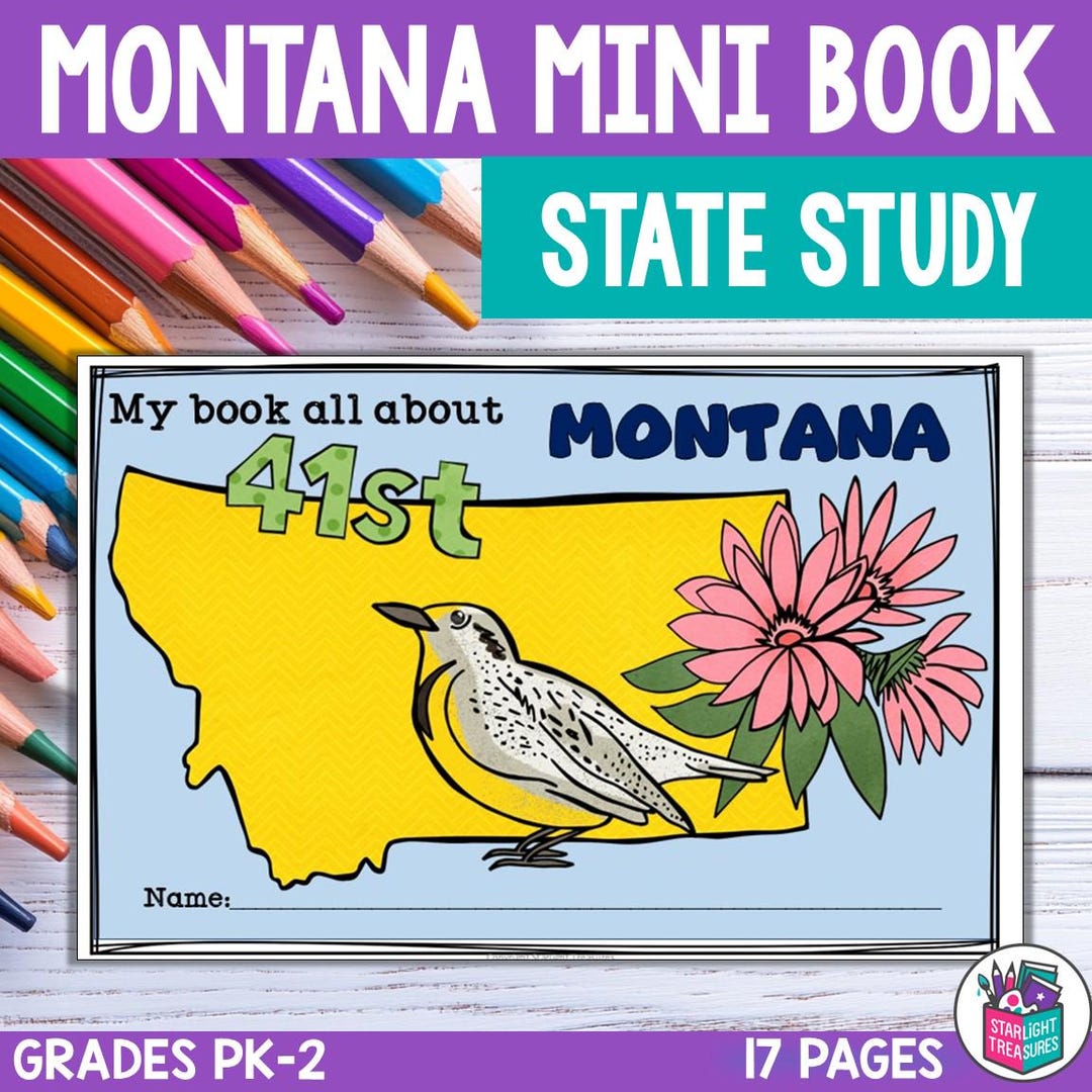 Montana Mini Book for Early Readers - A State Study - Etsy