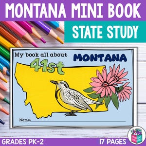 Montana Mini Book for Early Readers - A State Study - Etsy