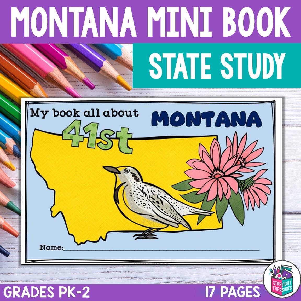Montana Mini Book for Early Readers - A State Study - Etsy