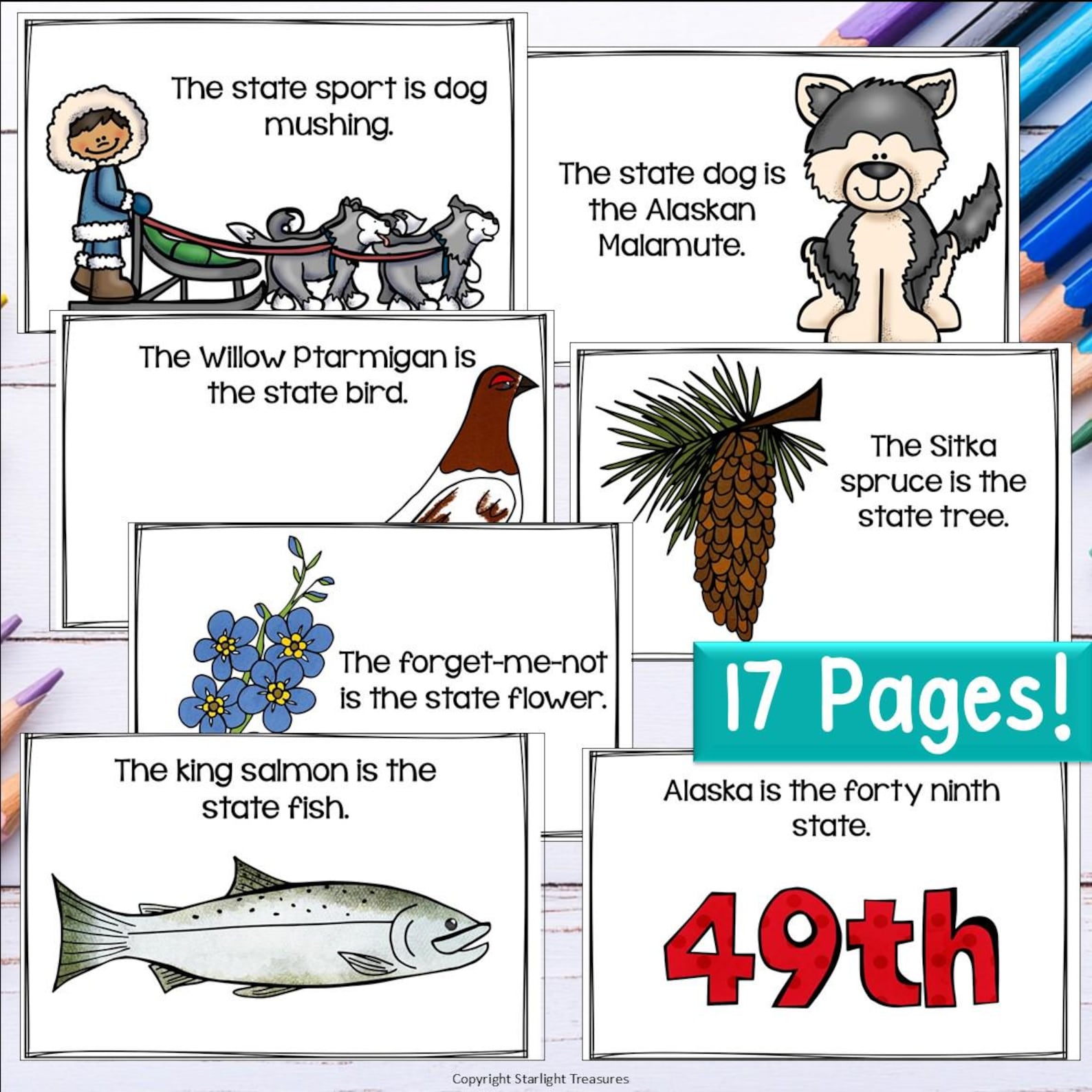 Alaska Mini Book for Early Readers - A State Study - Etsy