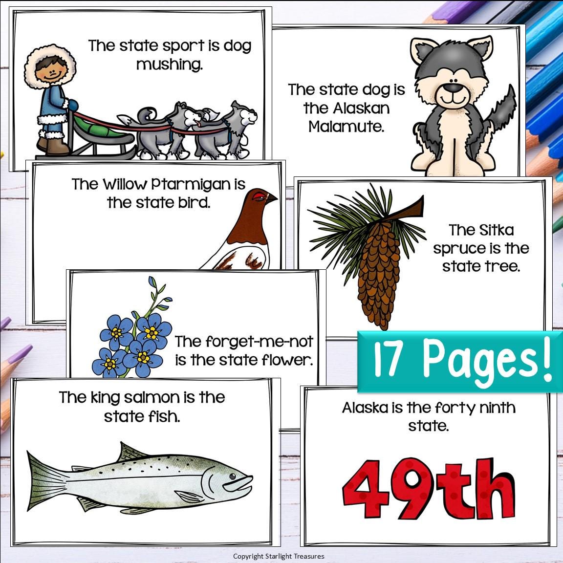 Alaska Mini Book for Early Readers - A State Study - Etsy