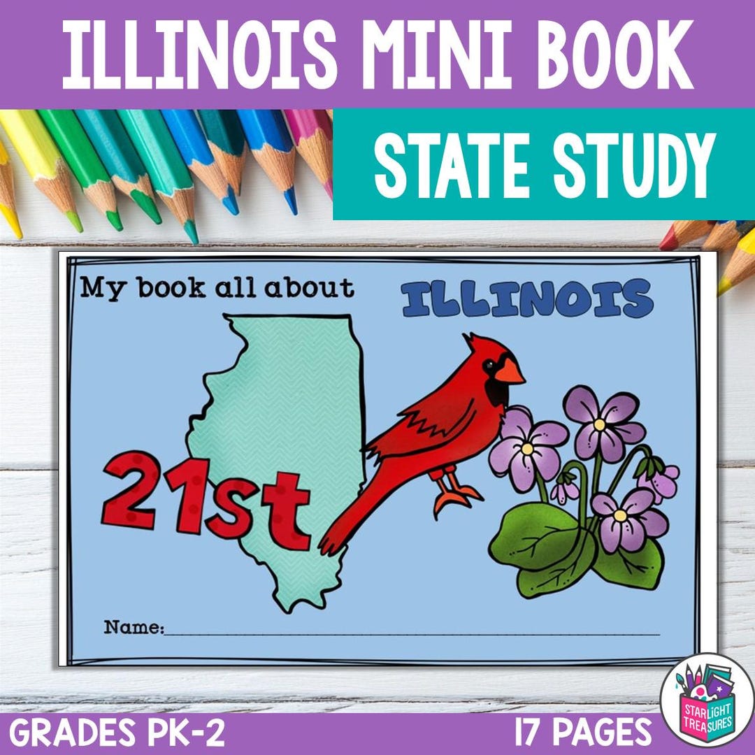 Illinois Mini Book for Early Readers - A State Study - Etsy