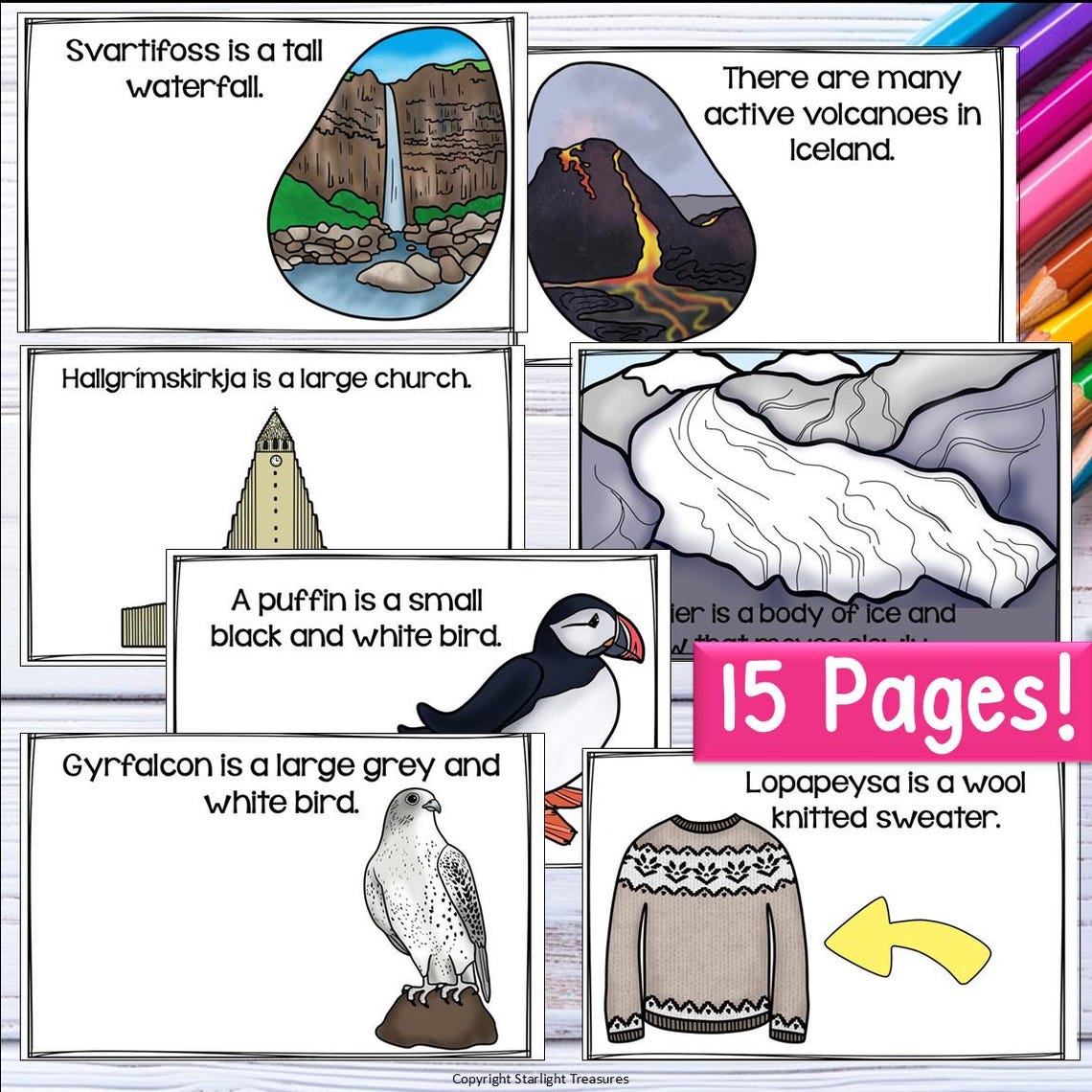Iceland Mini Book: Early Reader Activity Study (digital Download) - Etsy