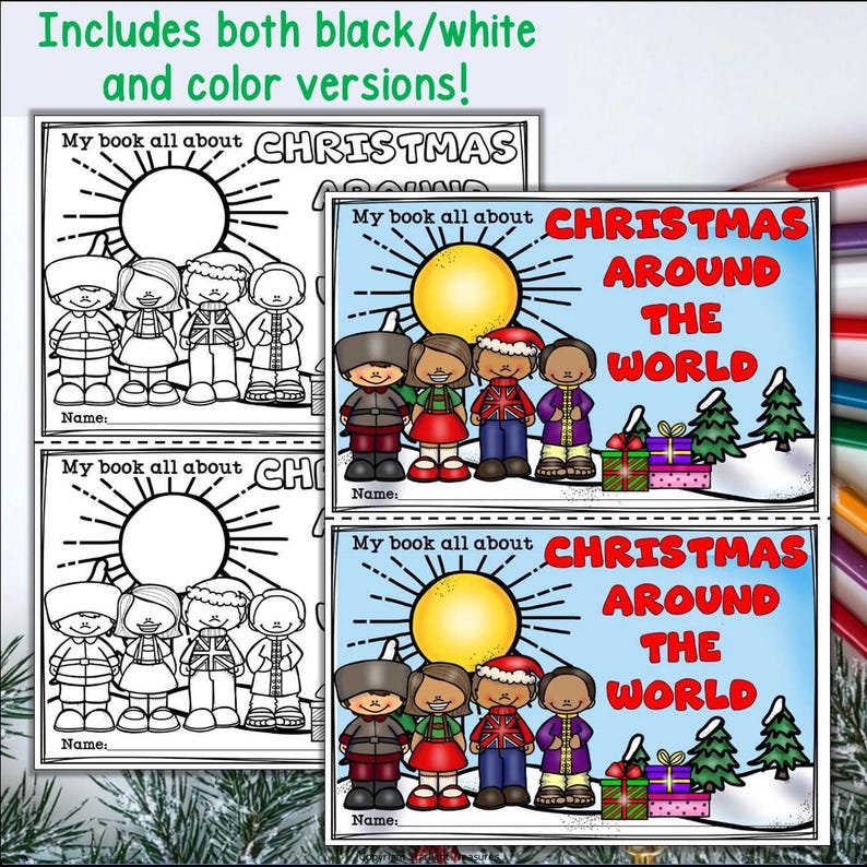 Christmas Around the World Mini Book: Early Reader Activities (digital ...