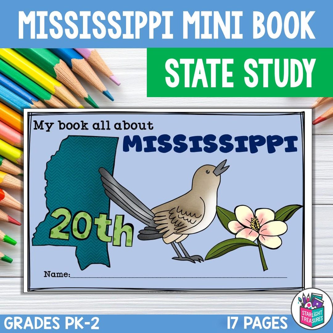 Mississippi Mini Book for Early Readers - A State Study - Etsy