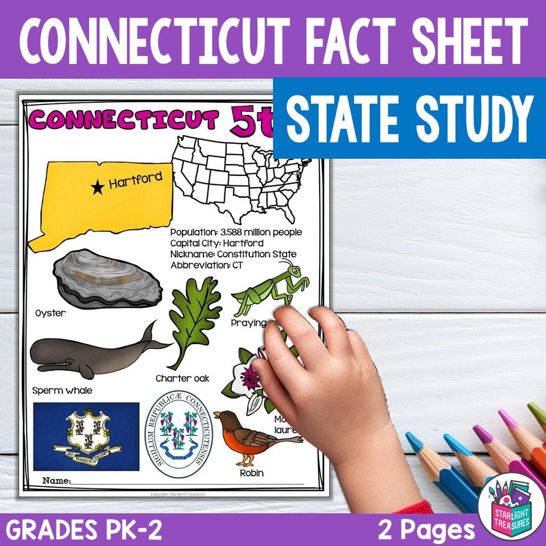 Connecticut Fact Sheet for Early Readers - A State Study, Connecticut ...