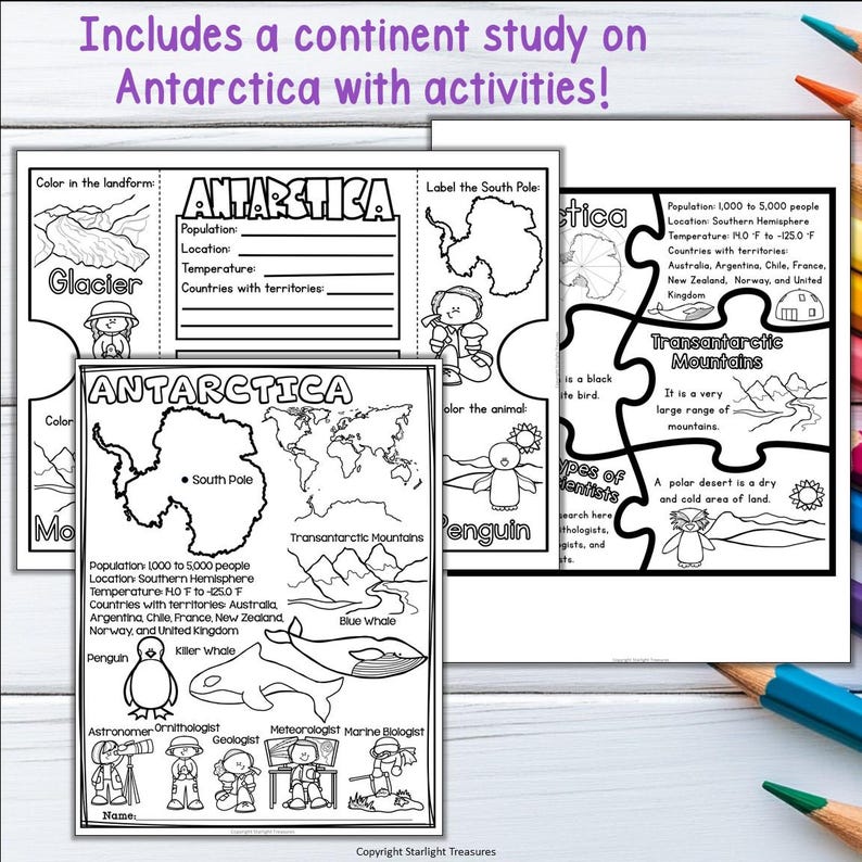 All About Antarctica Complete Unit With Activities for Early Readers ...