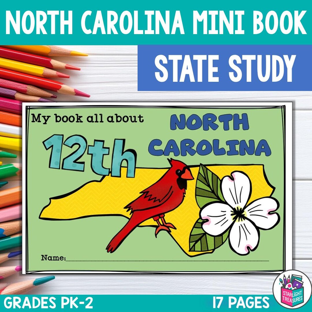 North Carolina Mini Book for Early Readers - A State Study - Etsy
