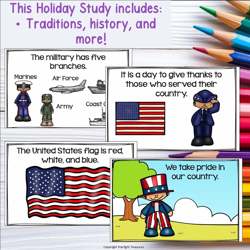 Memorial Day Mini Book for Early Readers, Memorial Day Holiday Activity ...