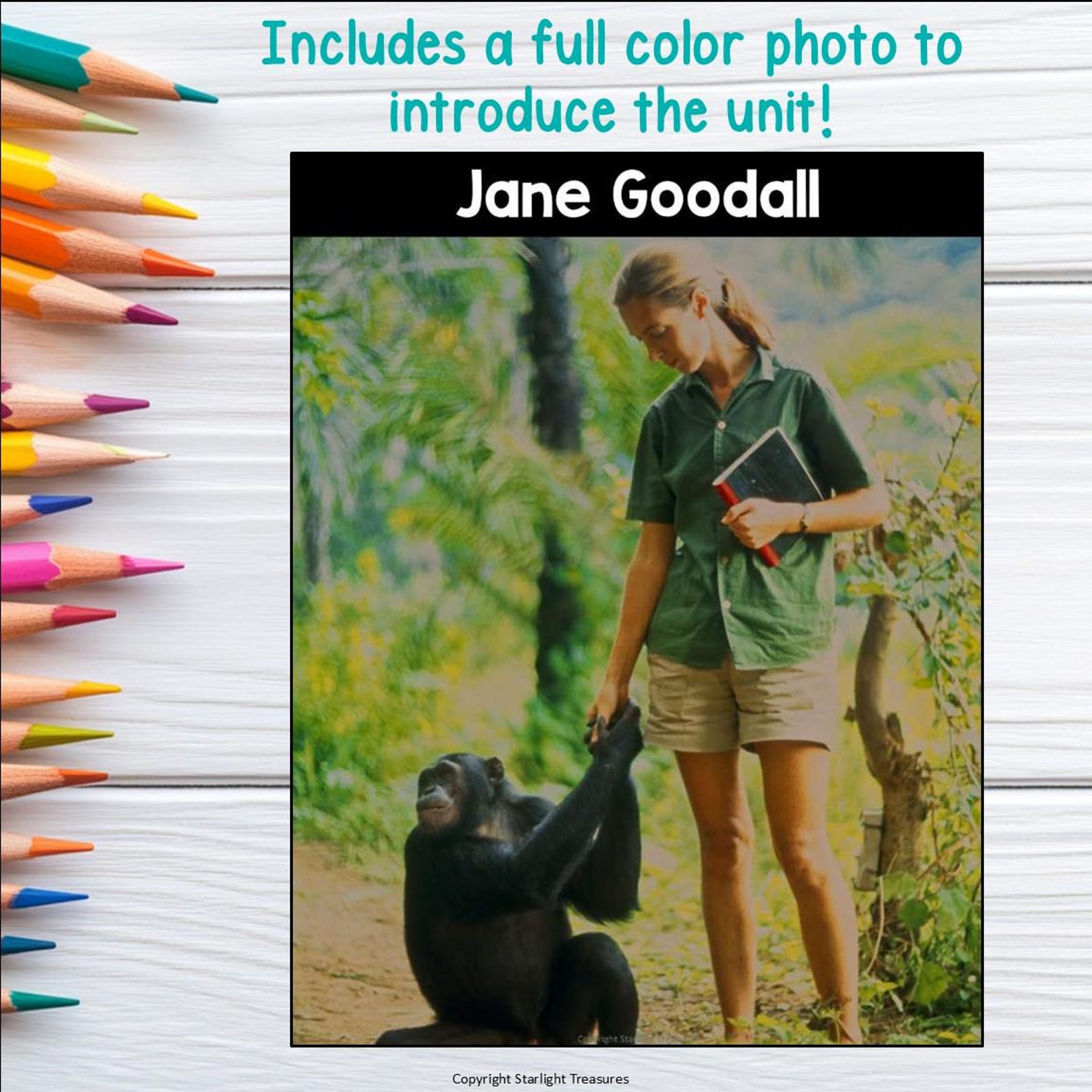 Jane Goodall Mini Book for Early Readers: Women's History Month ...