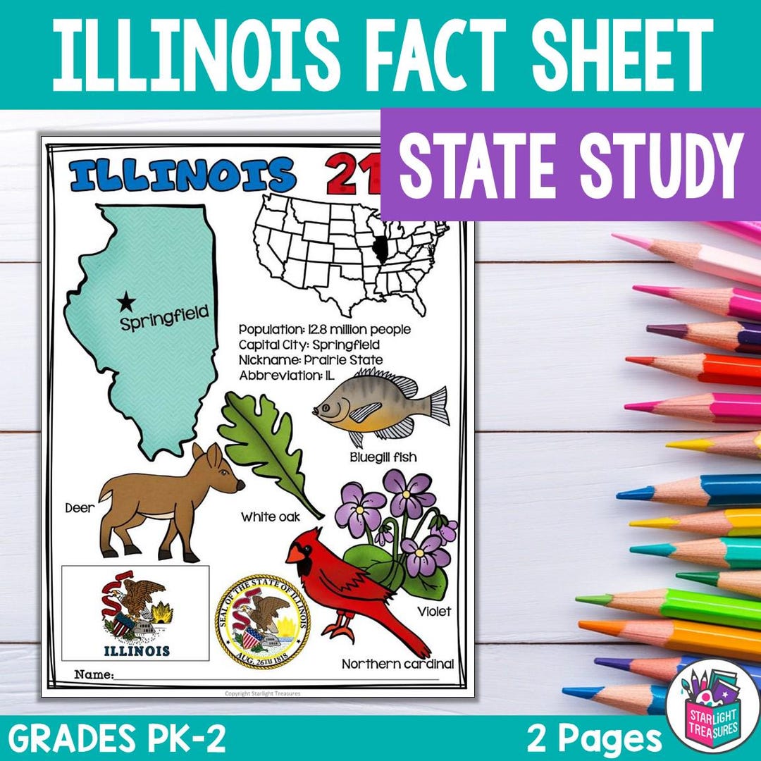 Illinois Fact Sheet for Early Readers - A State Study Activity Unit ...